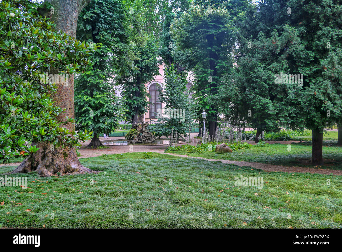 beautiful garden in Dolmabahce palace - Istanbul, Turkey Stock Photo ...