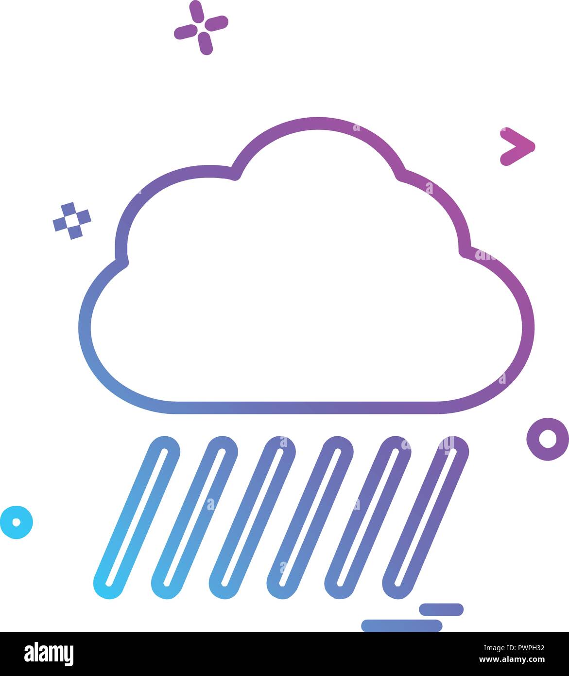 Cloudy weather icon design vector Stock Vector Image & Art - Alamy
