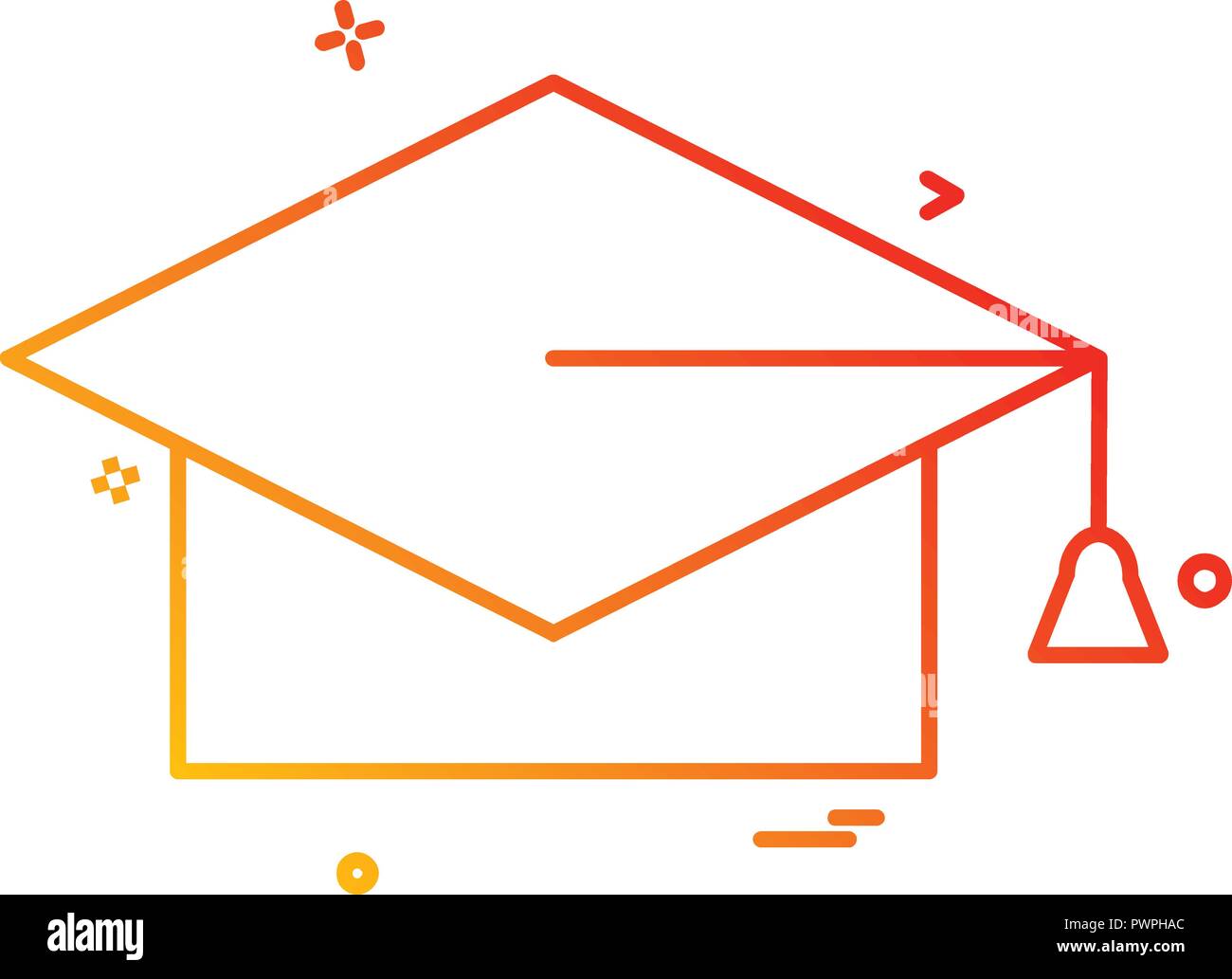 Convocation cap icon design vector Stock Vector Image & Art - Alamy