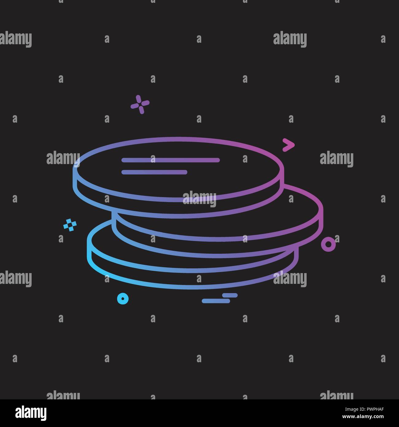 Coins icon design vector Stock Vector Image & Art - Alamy