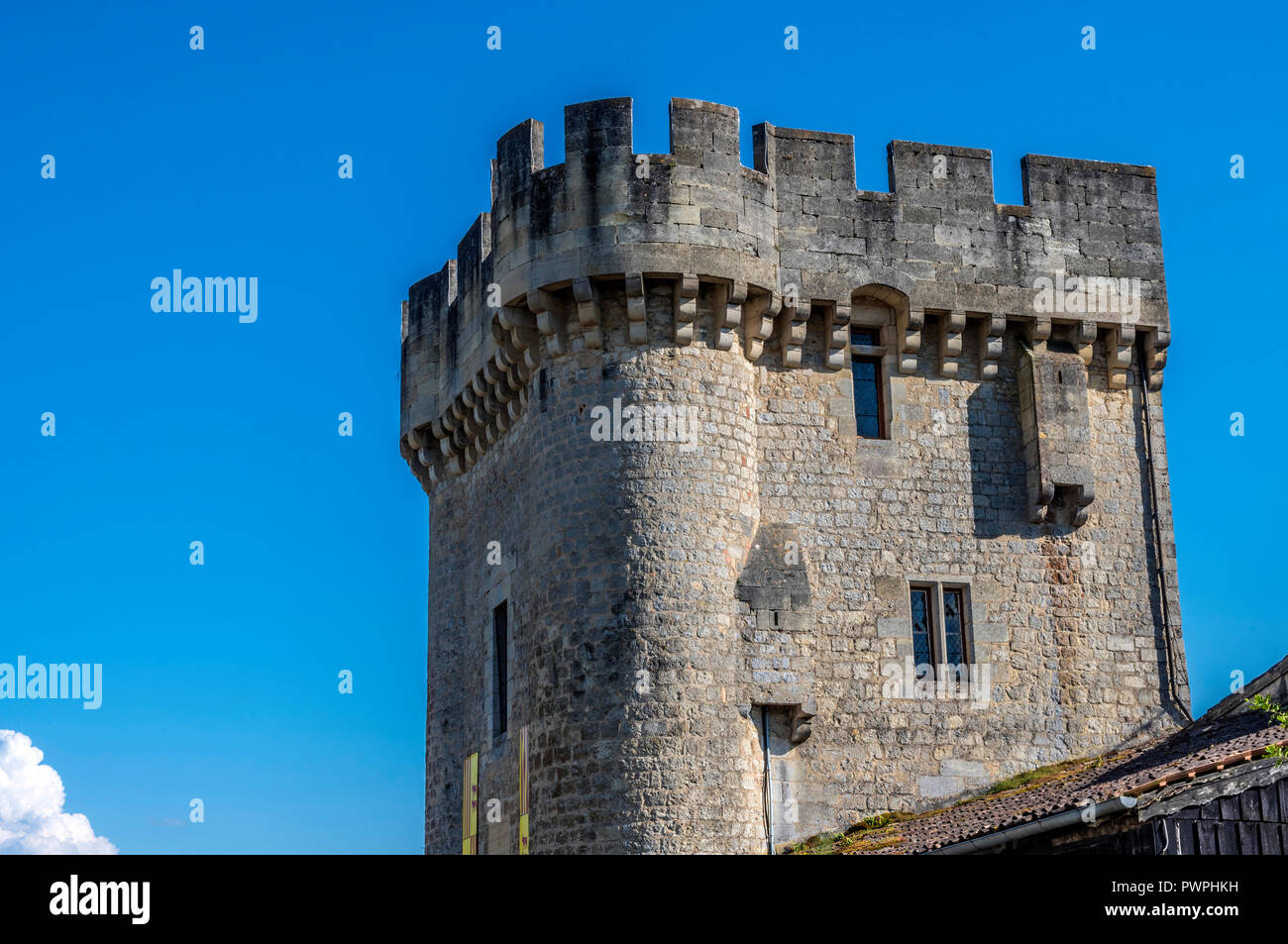 France, Gironde, cite medievale de Rions (medieval citadel), Lhyan ...