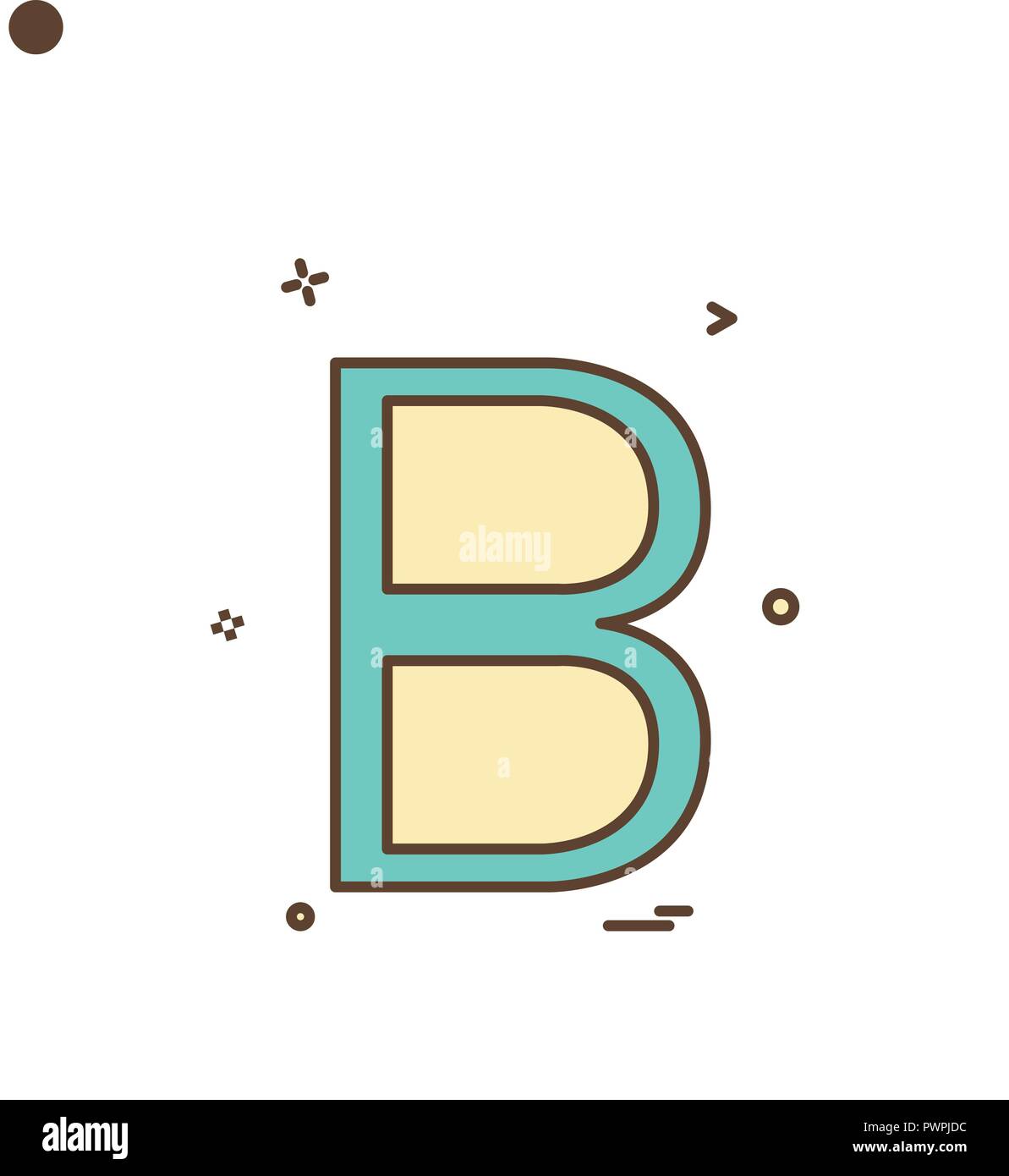 b letter icon vector design Stock Vector Image & Art - Alamy
