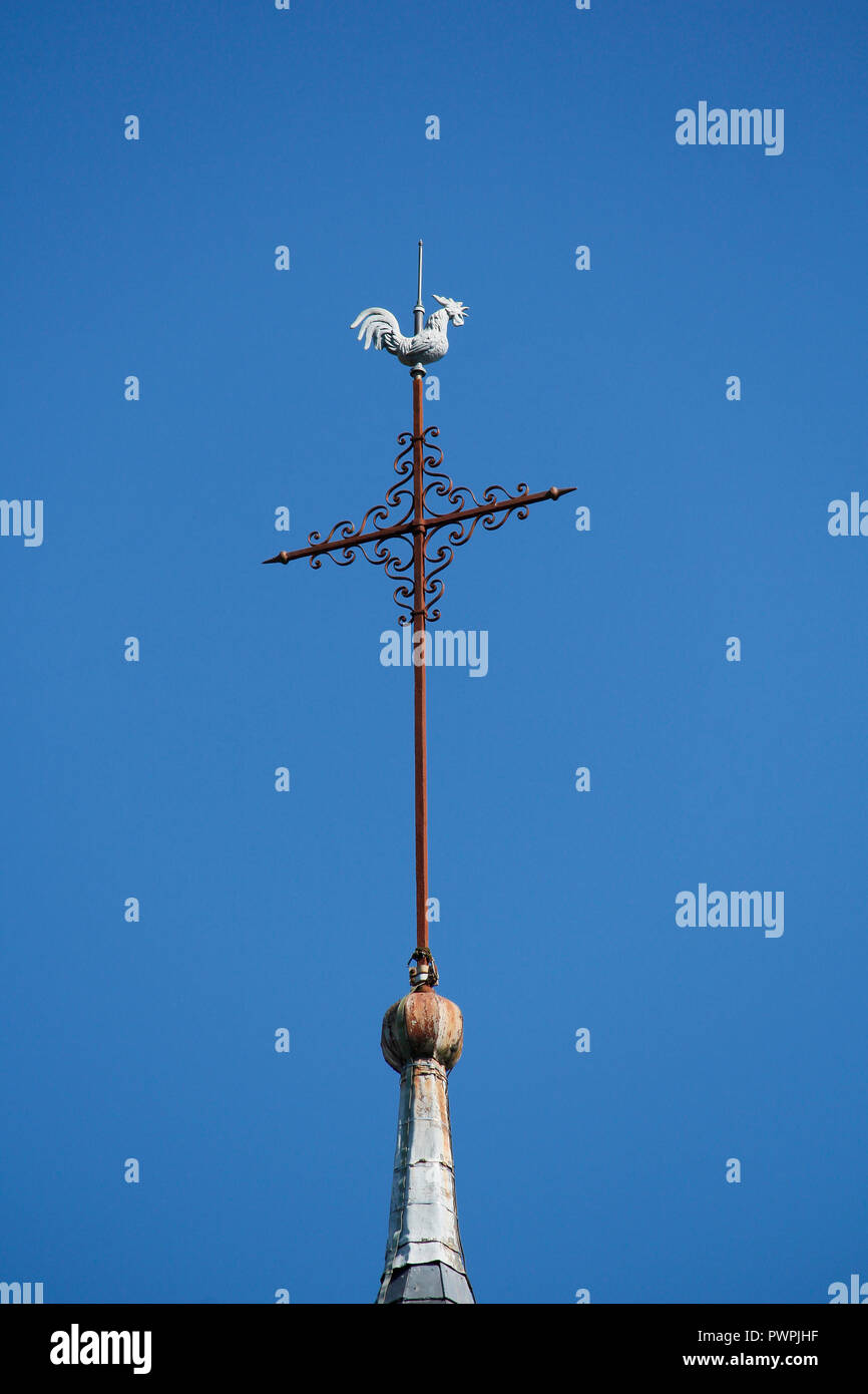 Seine et Marne. Nangis. Saint Martin Church (13th century). The arrow ...