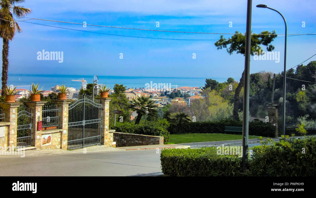 Magnificent view of a typical coastal landscape of central Italy: The ...