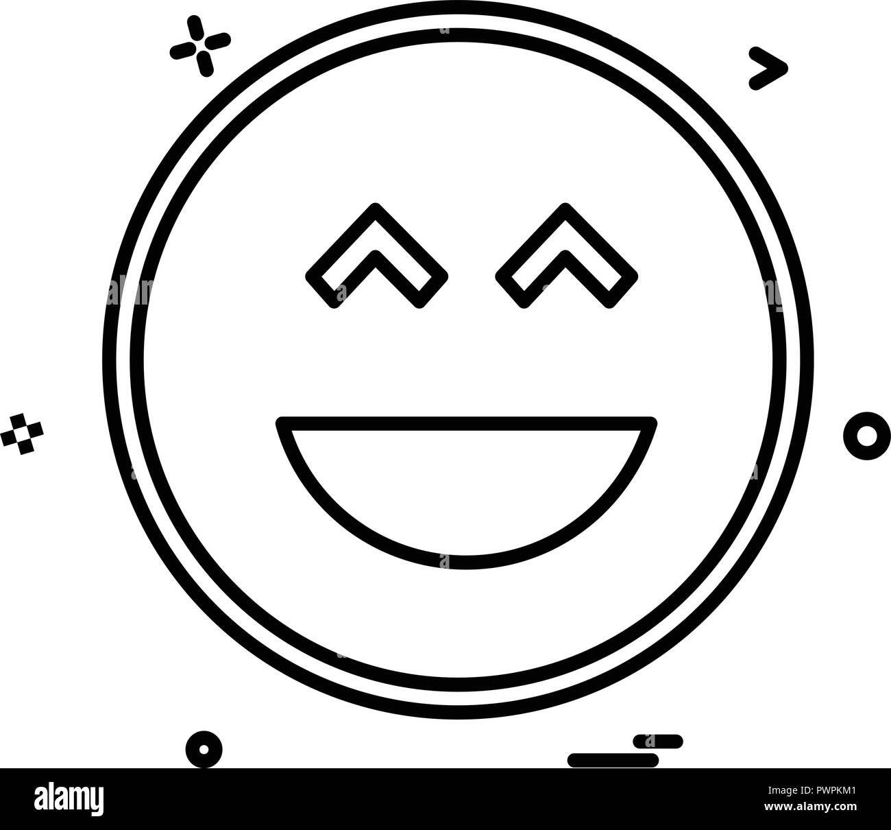 Smiley icon design vector Stock Vector Image & Art - Alamy