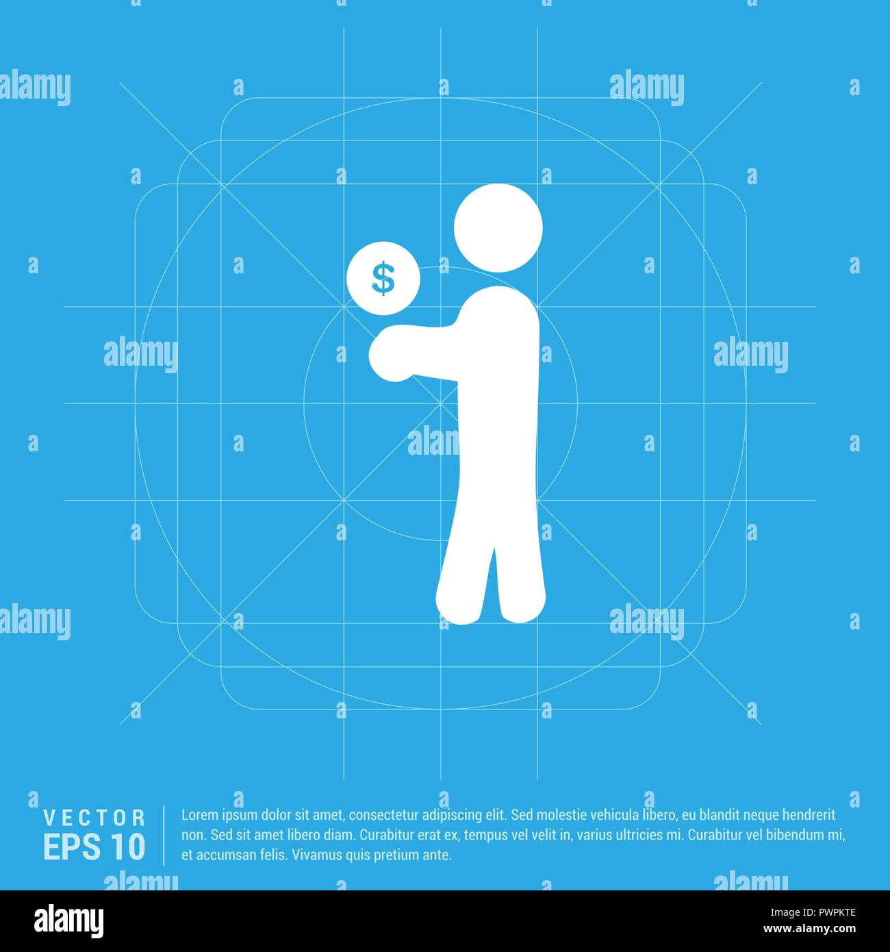 Man giving an one dollar bill Stock Vector Images - Alamy