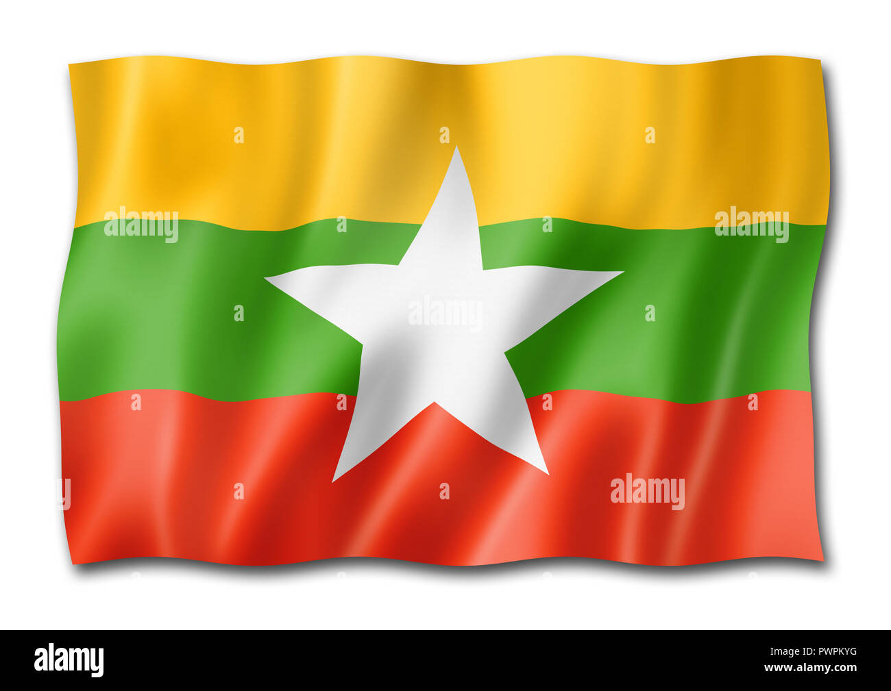 Illustration burma myanmar flag on hi-res stock photography and images ...
