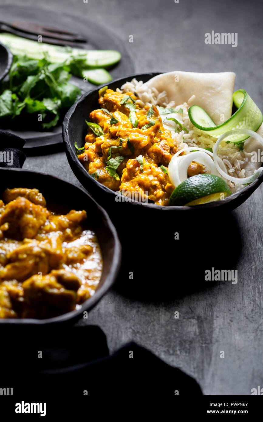 Chicken Curry Dinner Stock Photo - Alamy