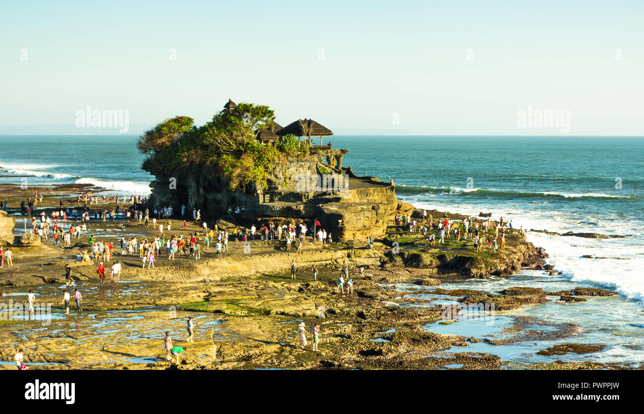 Sunset at Tanah Lot temple, Bali, Indonesia Stock Photo - Alamy