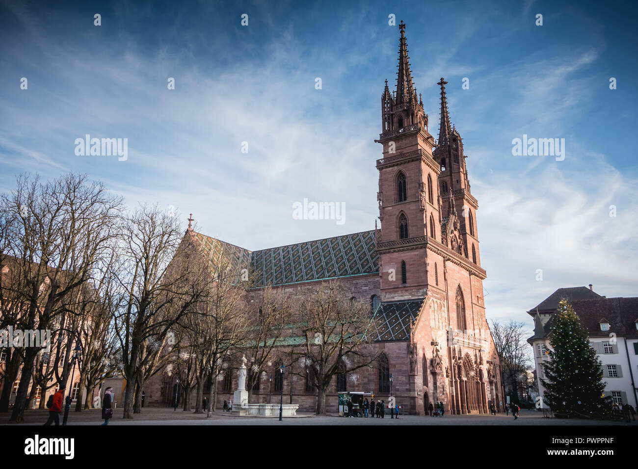 Basel, Switzerland - December 25, 2017: Architectural detail of the ...