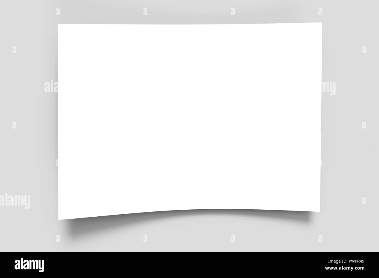 Empty paper sheet on a grey surface. 3D rendering Stock Photo - Alamy