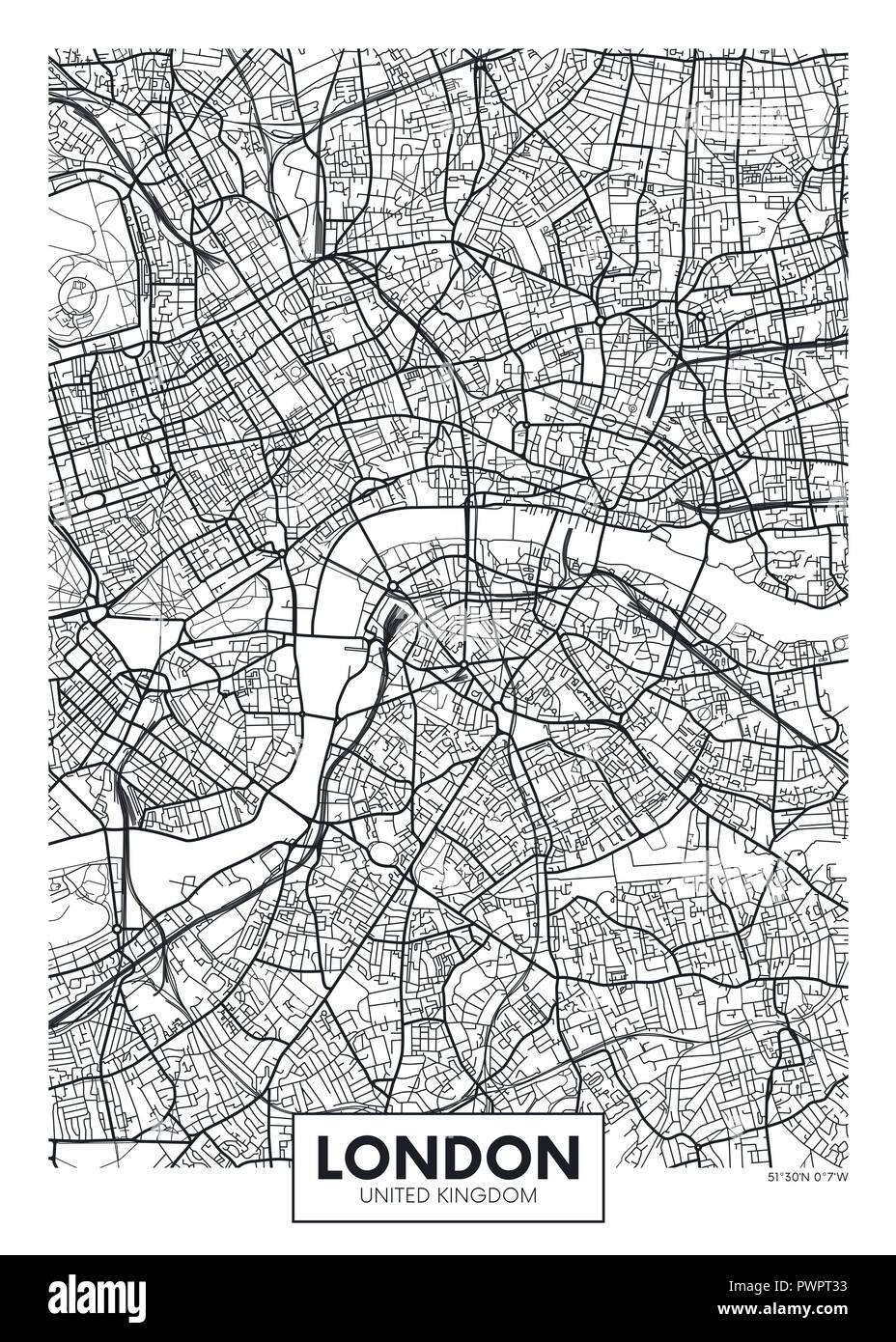 Aerial map of london hi-res stock photography and images - Alamy