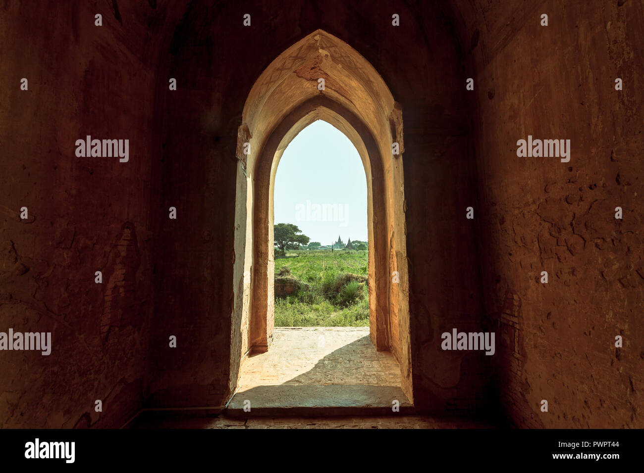 Temple door in Bagan, Myanmar Stock Photo - Alamy