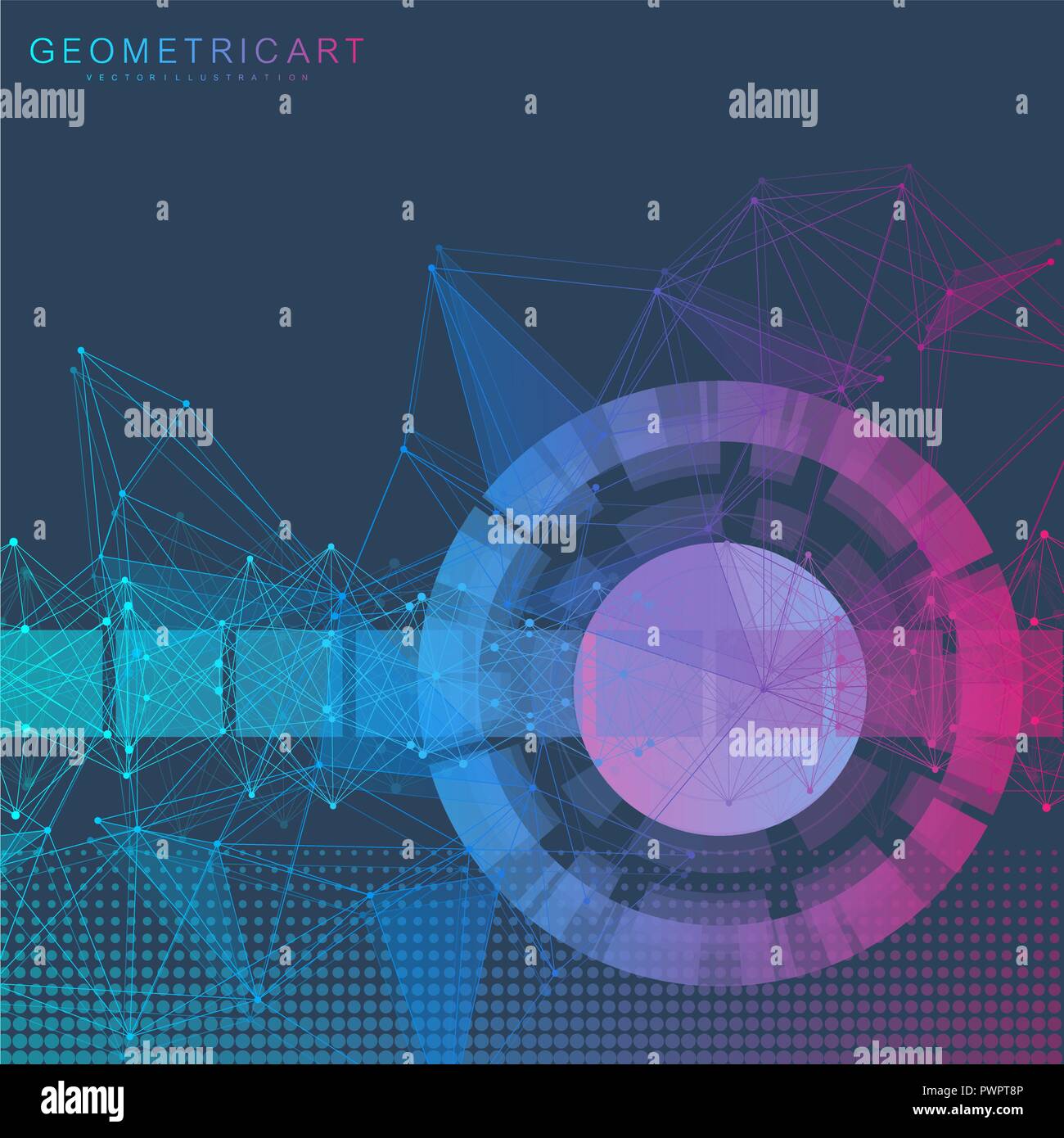 Big Data Visualization Background. Modern futuristic virtual abstract ...