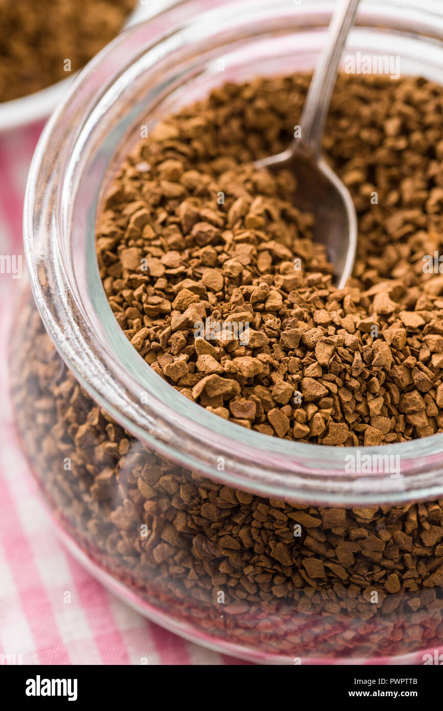 The instant coffee in jar Stock Photo - Alamy