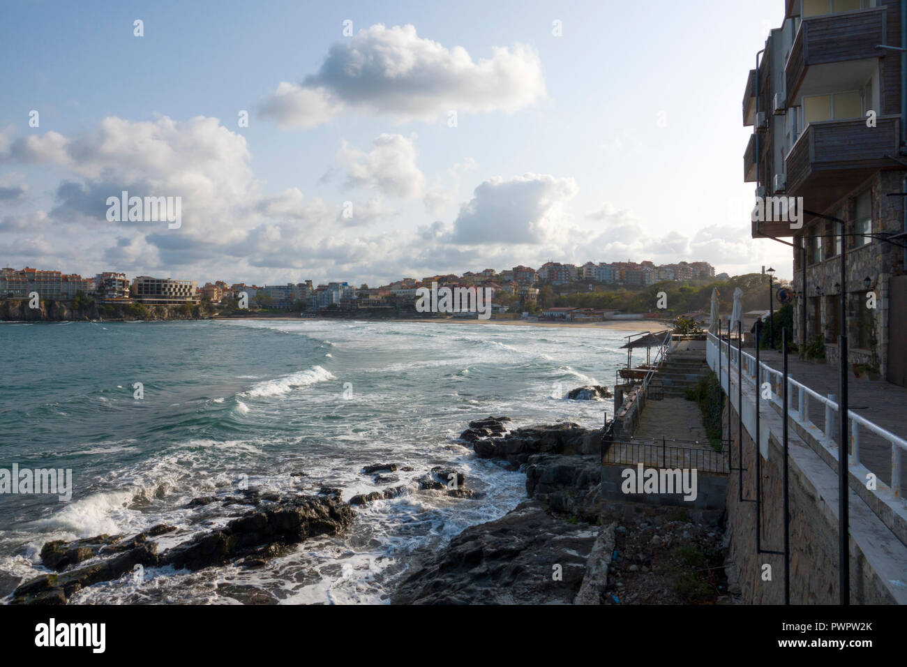 Beach in Sozopol, Bulgaria Stock Photo - Alamy