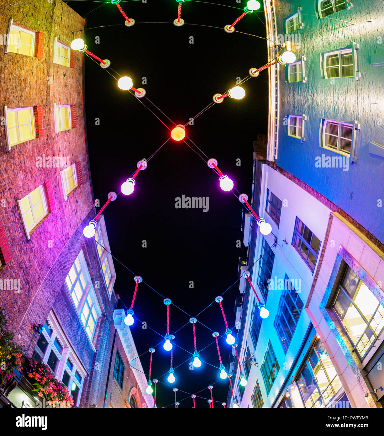 Artwork light feature Ganton Street Soho London W1 Stock Photo - Alamy