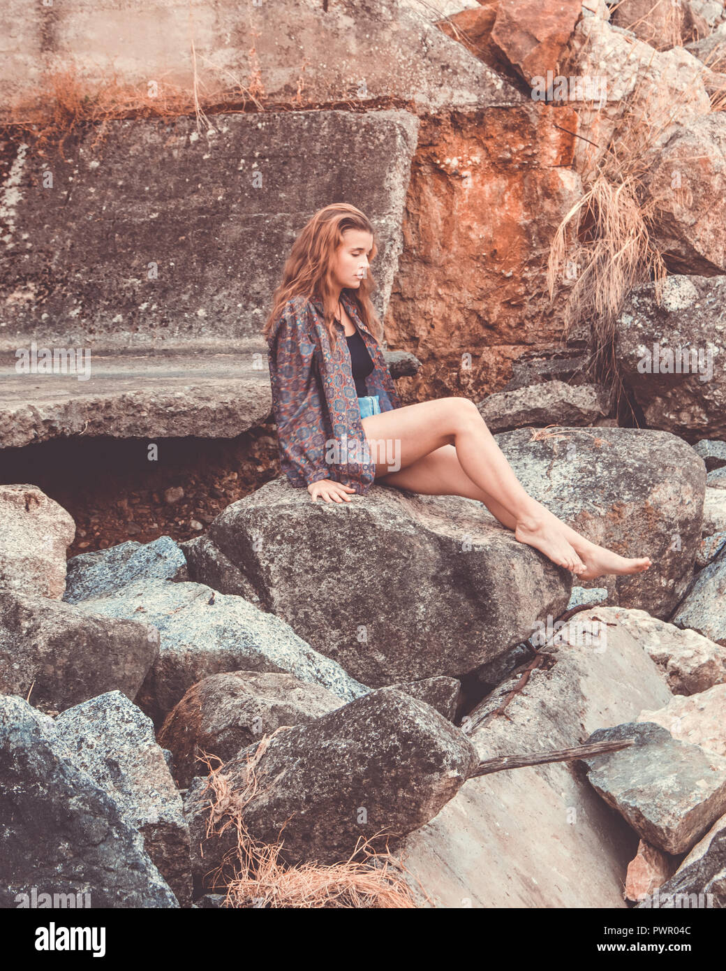 On the rocks Stock Photo - Alamy