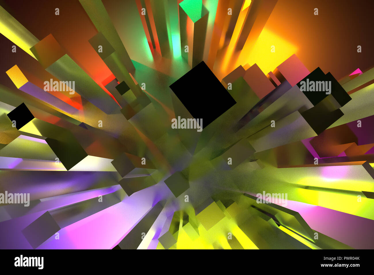 Background abstract, pillar block or shapre colorful lighting, for ...