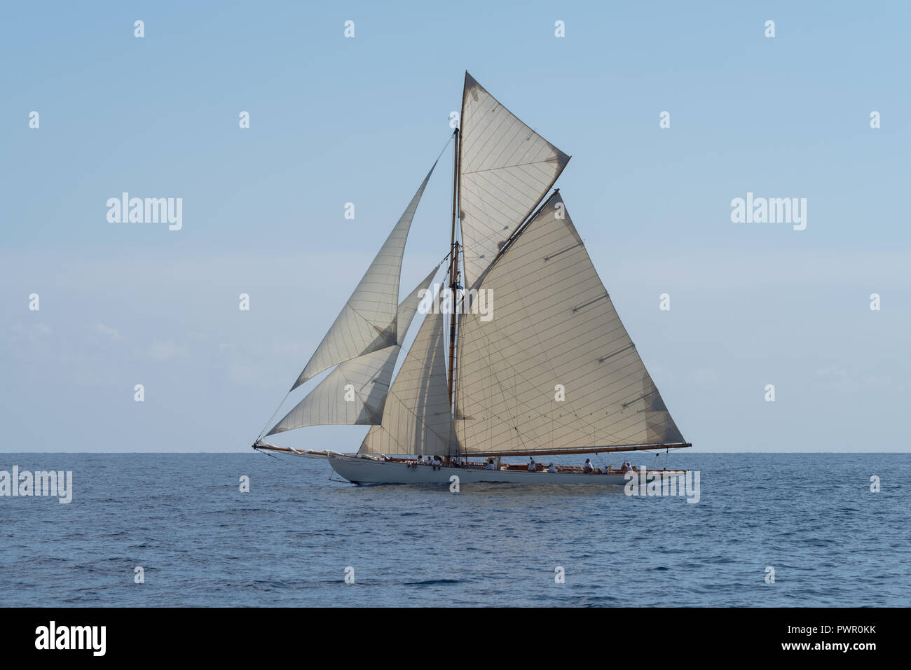 Sail boat on sea Stock Photo - Alamy