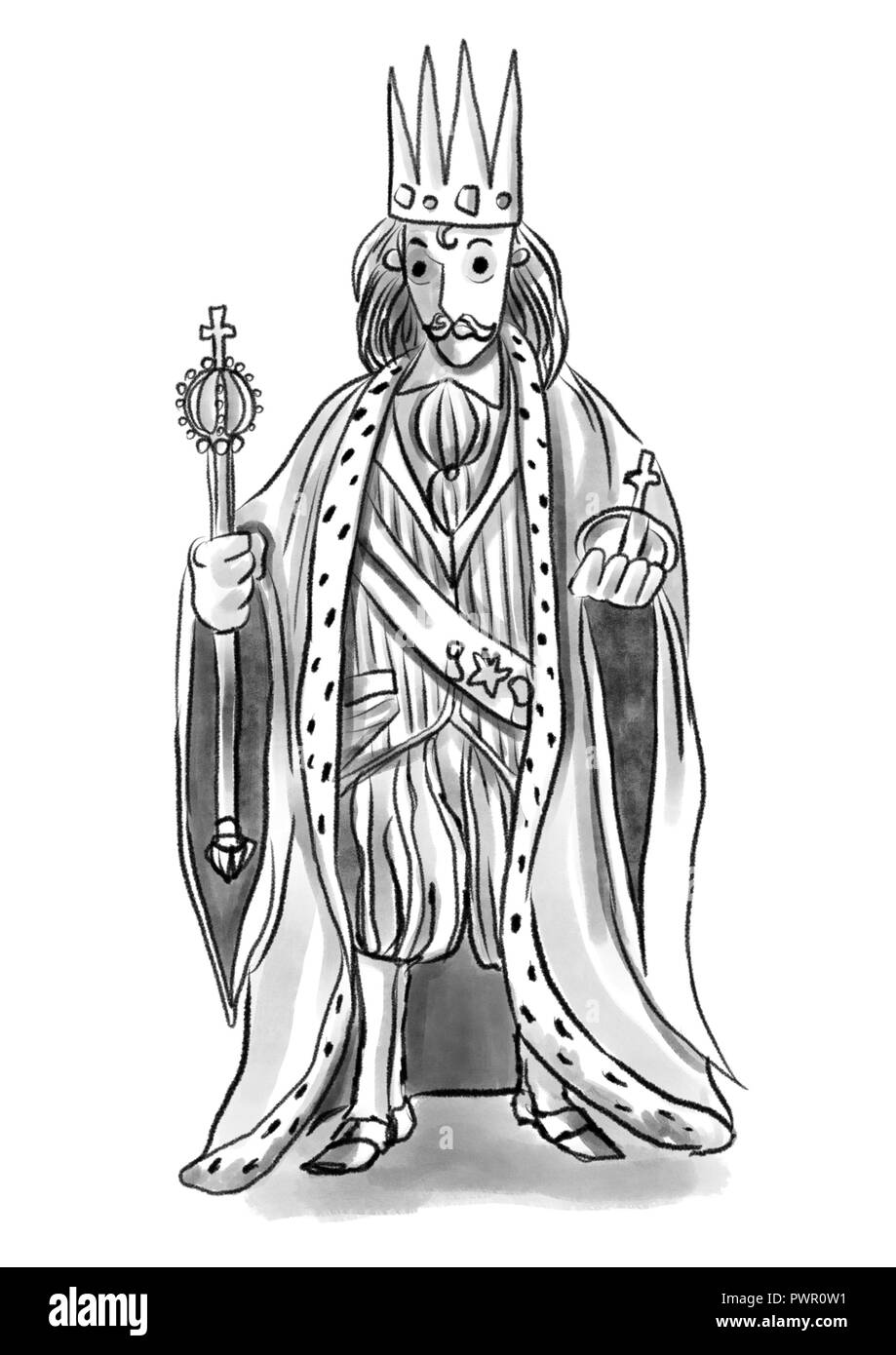 a royal king or emperor illustration Stock Photo - Alamy