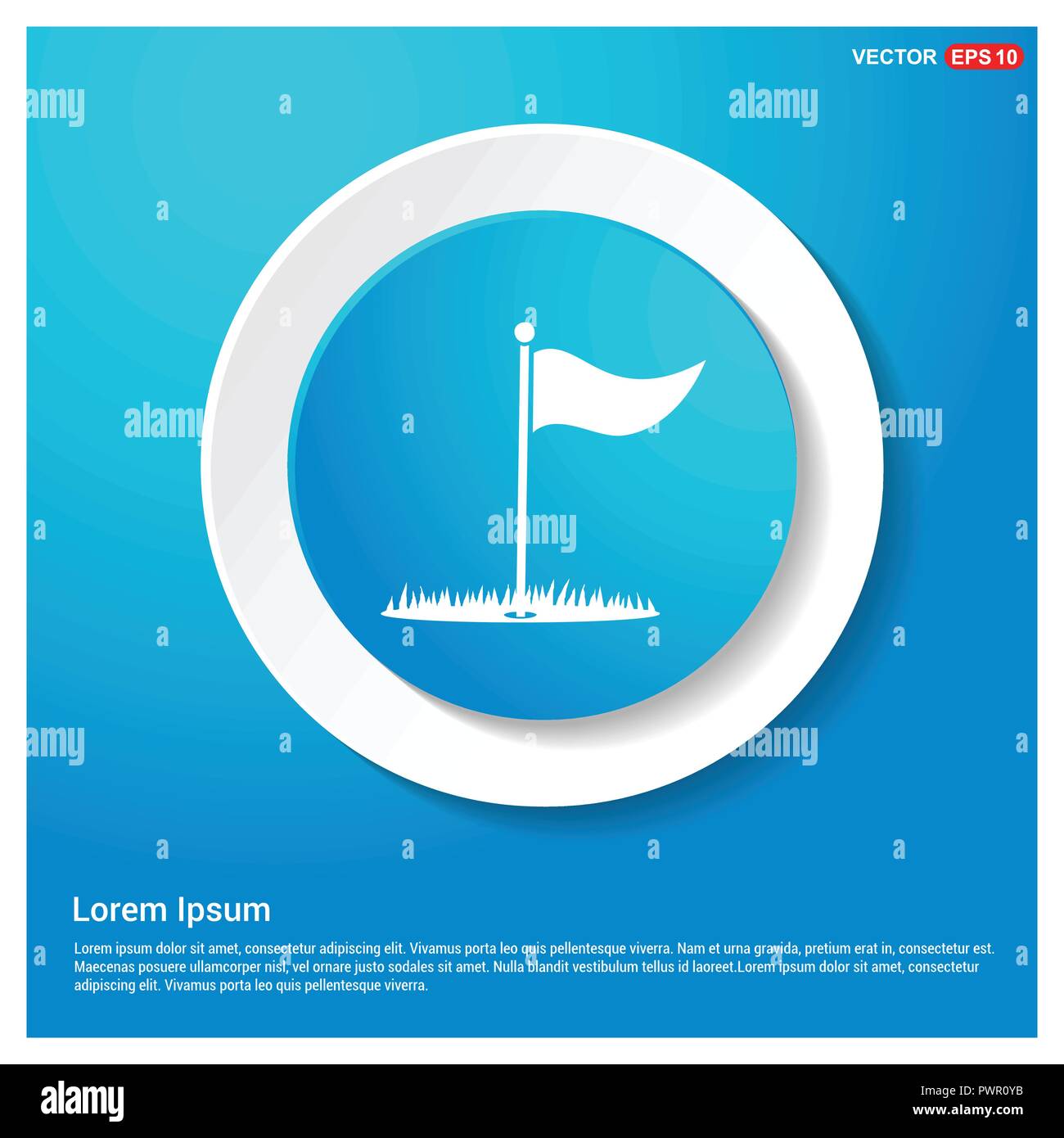 Golf Flag Icon Stock Vector Image & Art - Alamy