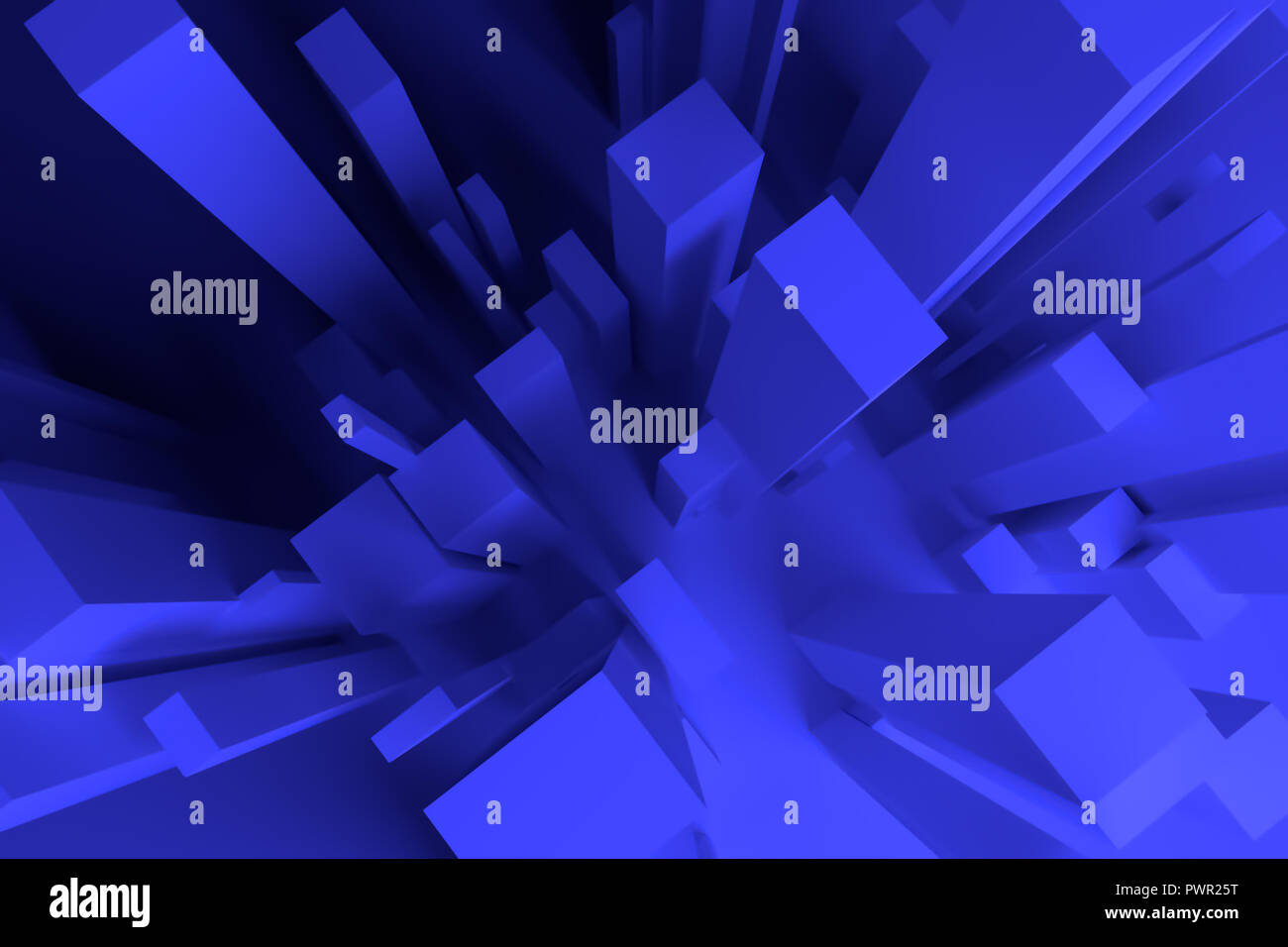 3D rendering. Colorful lighting, block or shapre, pillar. Decorative ...