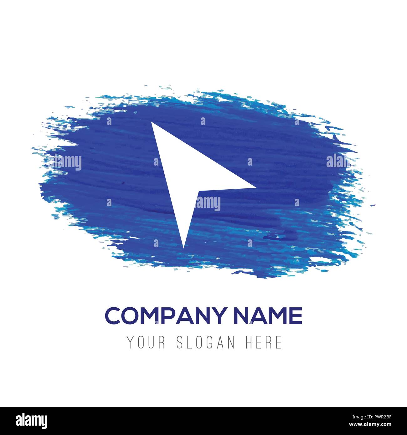 Navigation icon - Blue watercolor background Stock Vector Image & Art ...