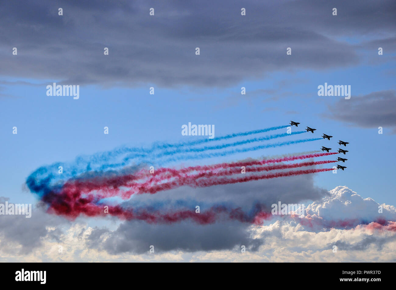 Also known as the patrouille de france or paf hi-res stock photography ...