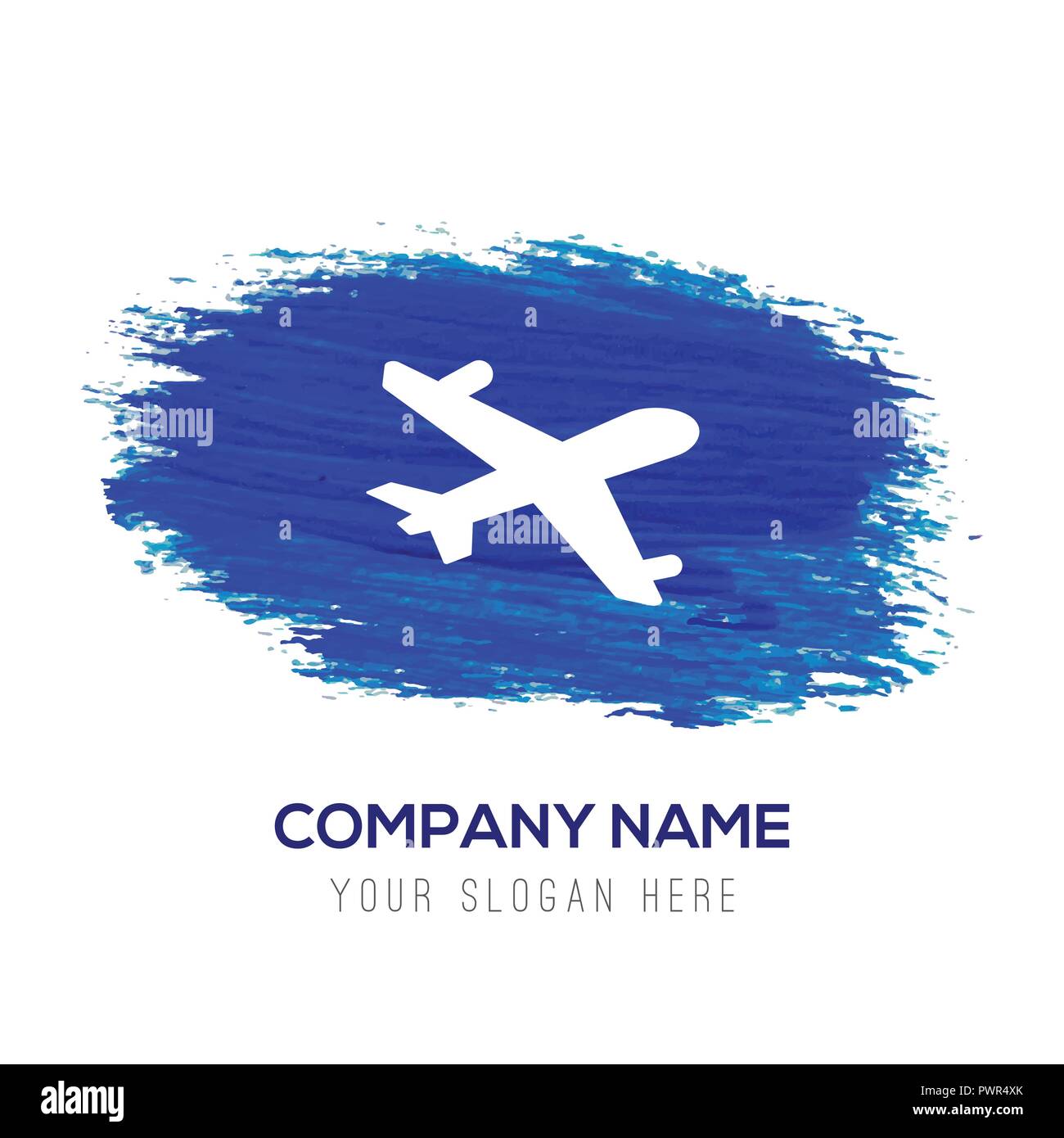 Aeroplane Icon - Blue watercolor background Stock Vector Image & Art ...