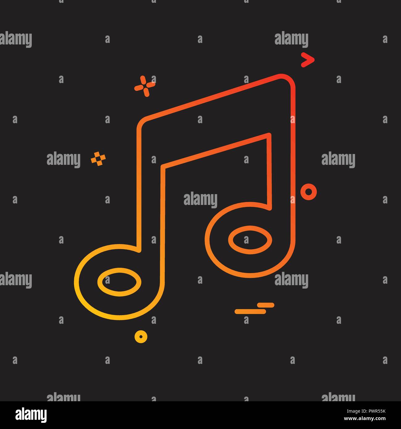 Music icon design vector Stock Vector Image & Art - Alamy