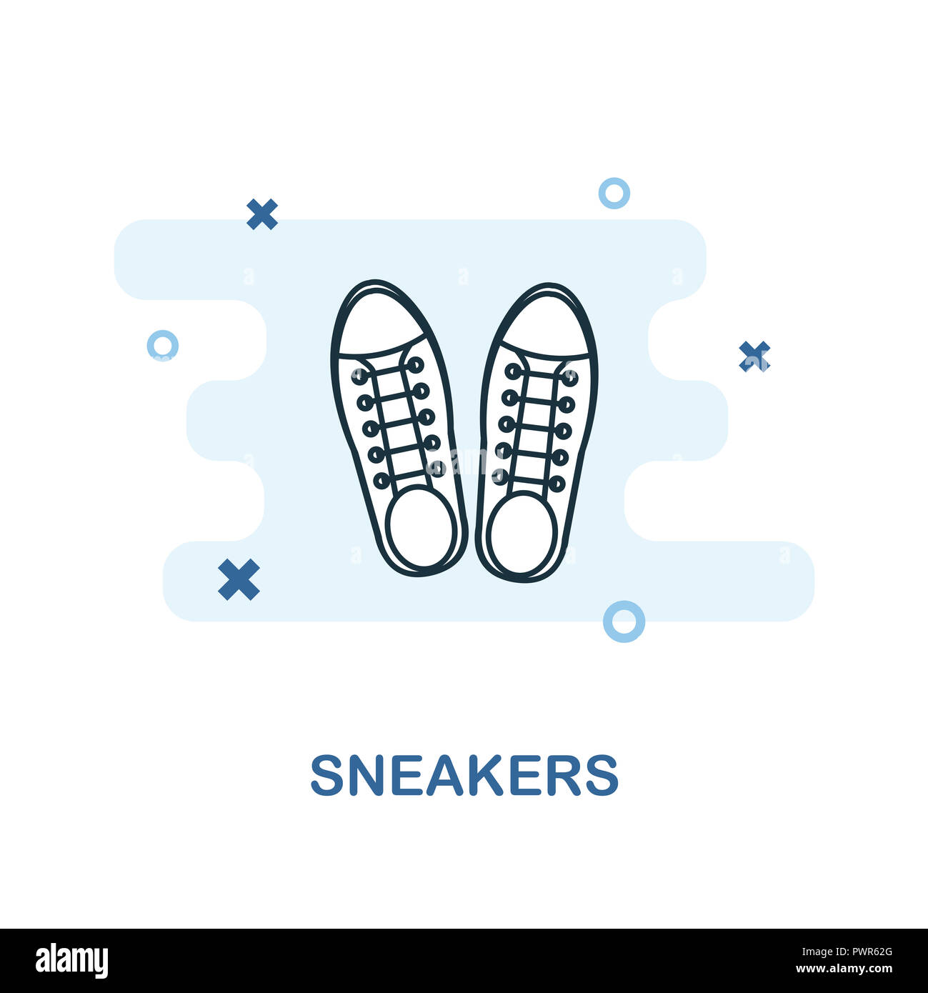 Sneakers icon. Monochrome style design from clothes collection. UX and ...