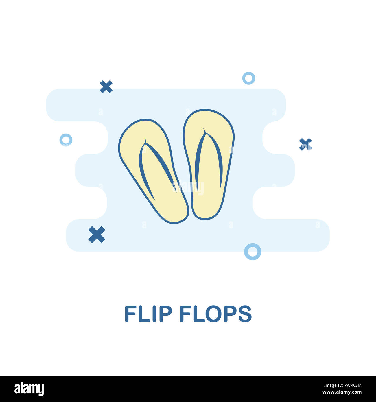 Flip Flops icon. Monochrome style design from clothes collection. UX ...