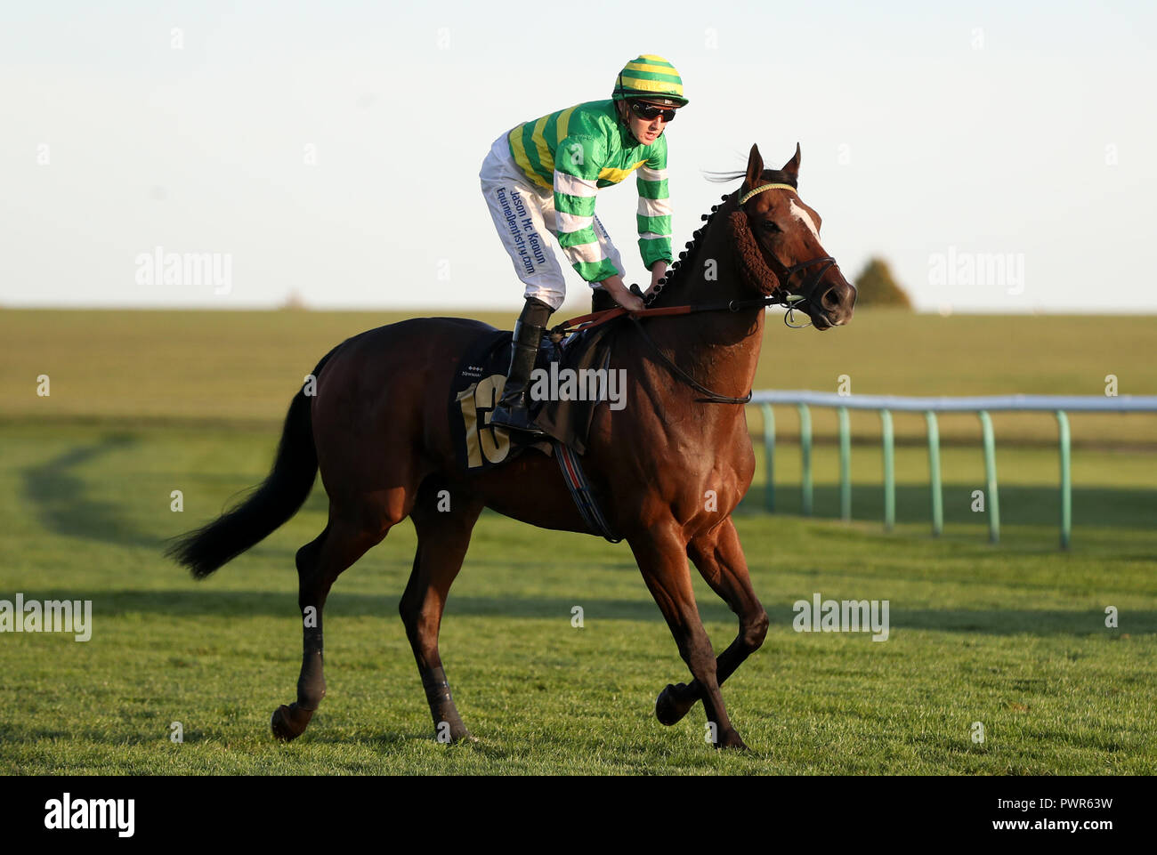 Robero ridden by Sean Davis goes to post Stock Photo - Alamy