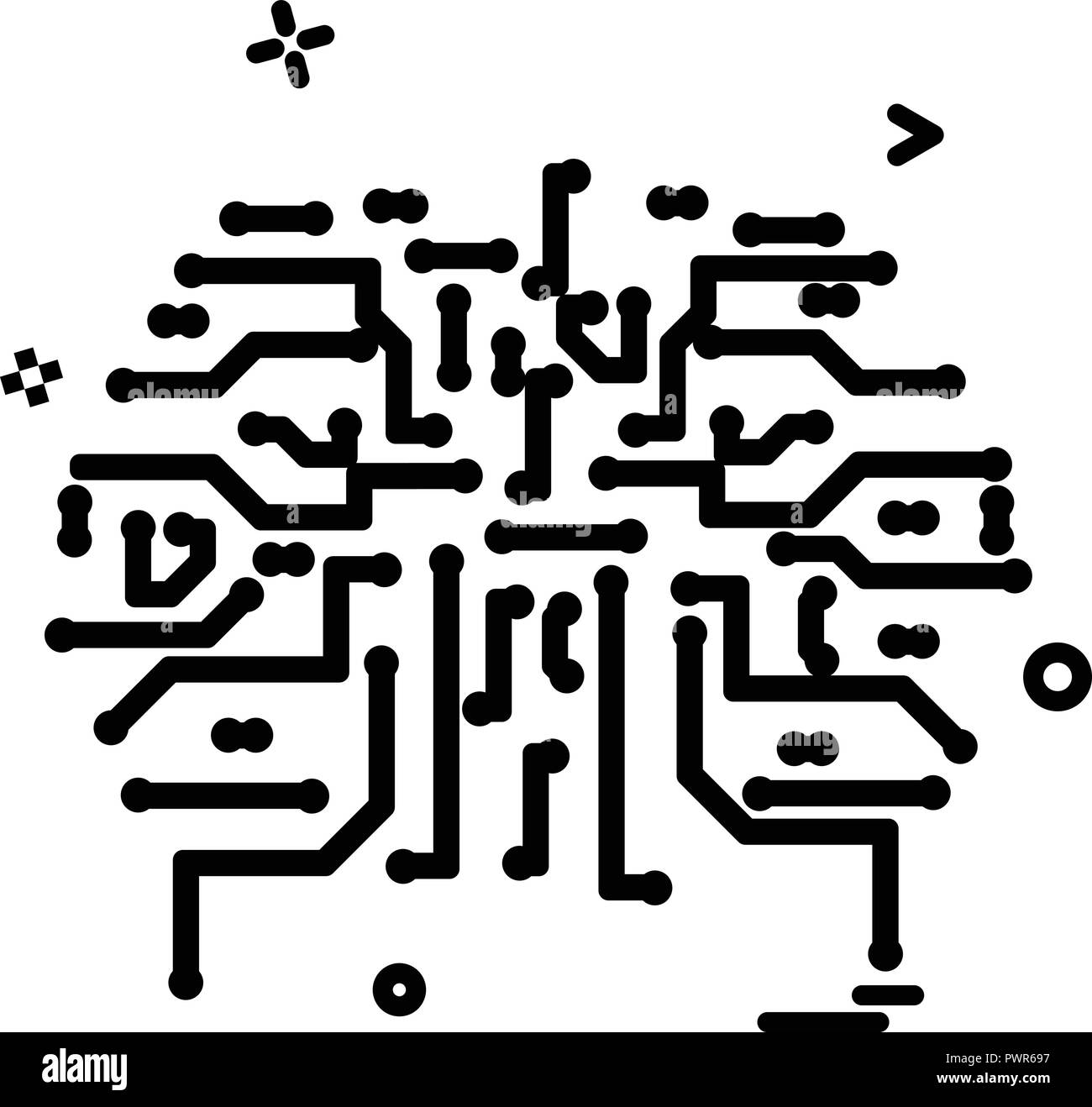 Artificial circuit ic intelligence icon vector design Stock Vector ...