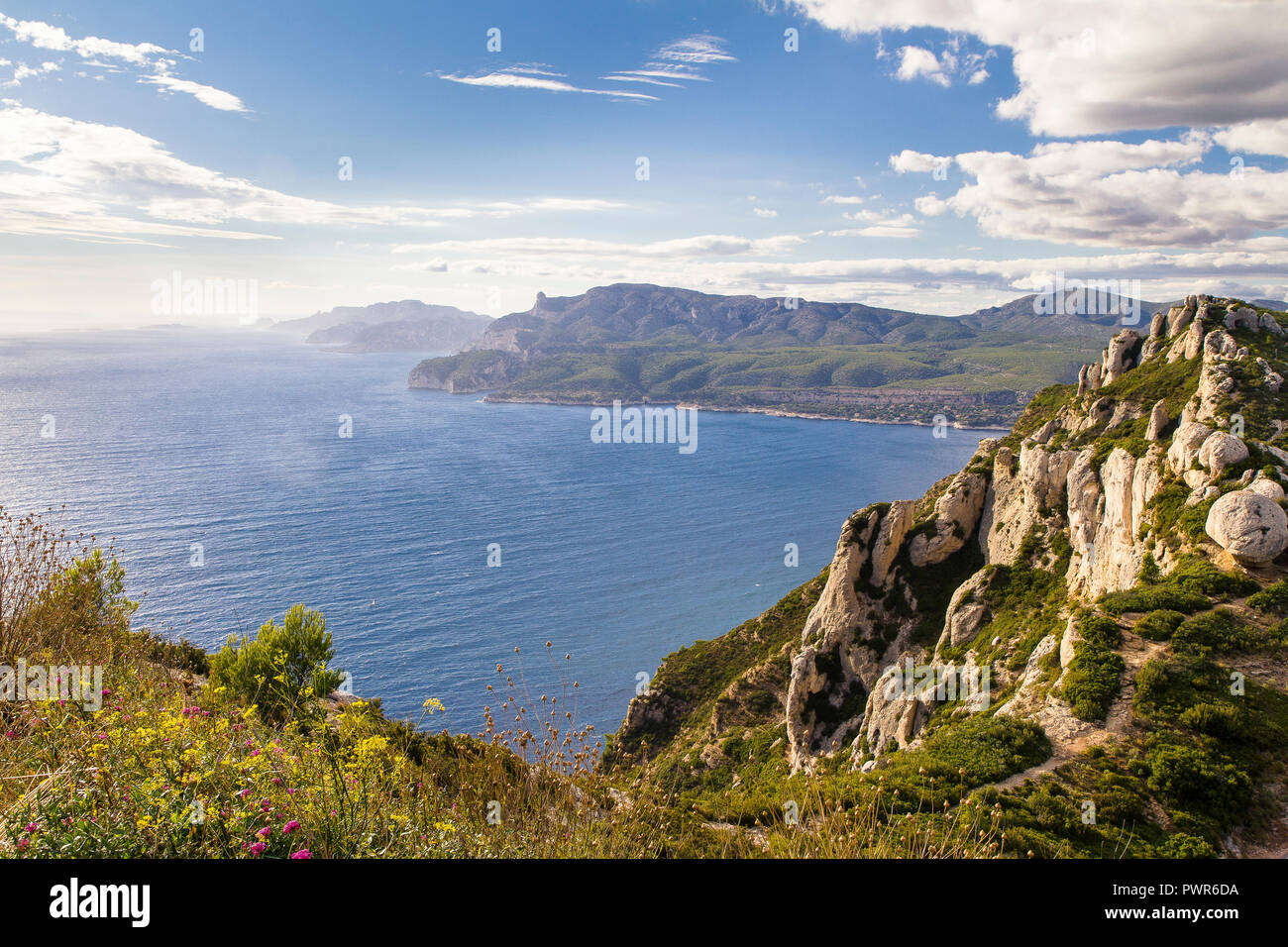 Amazing view of Mediterranean Sea and French Riviera coast from ...