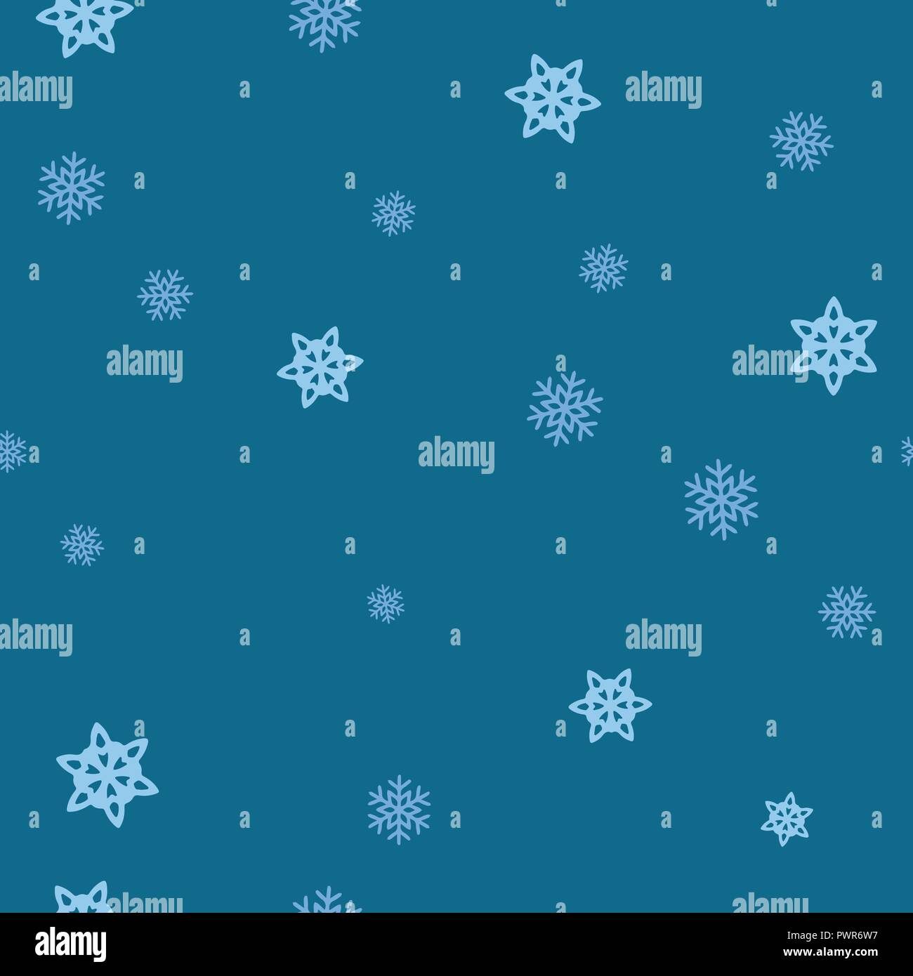 Light blue snowflakes seamless pattern. Blue background. Vector ...