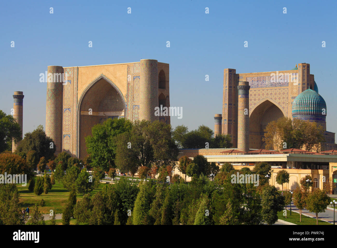 Uzbekistan, Samarkand, Bibi-Khanym Mosque Stock Photo - Alamy