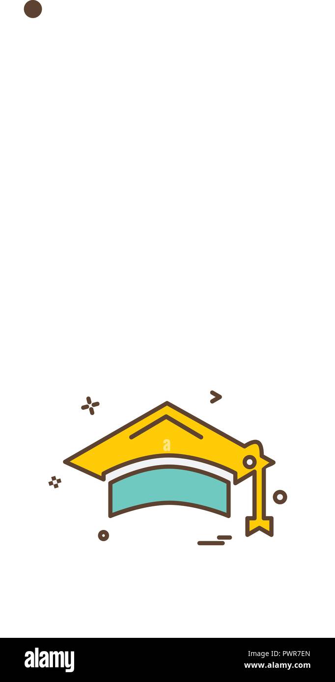 Convocation cap icon design vector Stock Vector Image & Art - Alamy