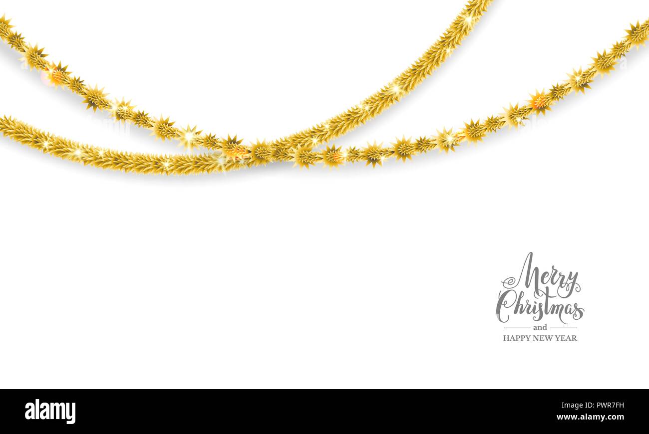 Golden garland isolated Stock Vector Image & Art - Alamy