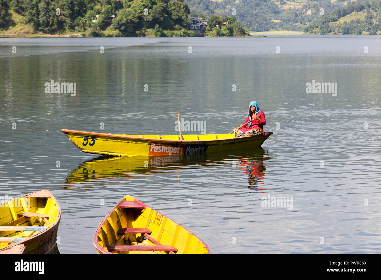 Reflection in lake pokhara hi-res stock photography and images - Alamy