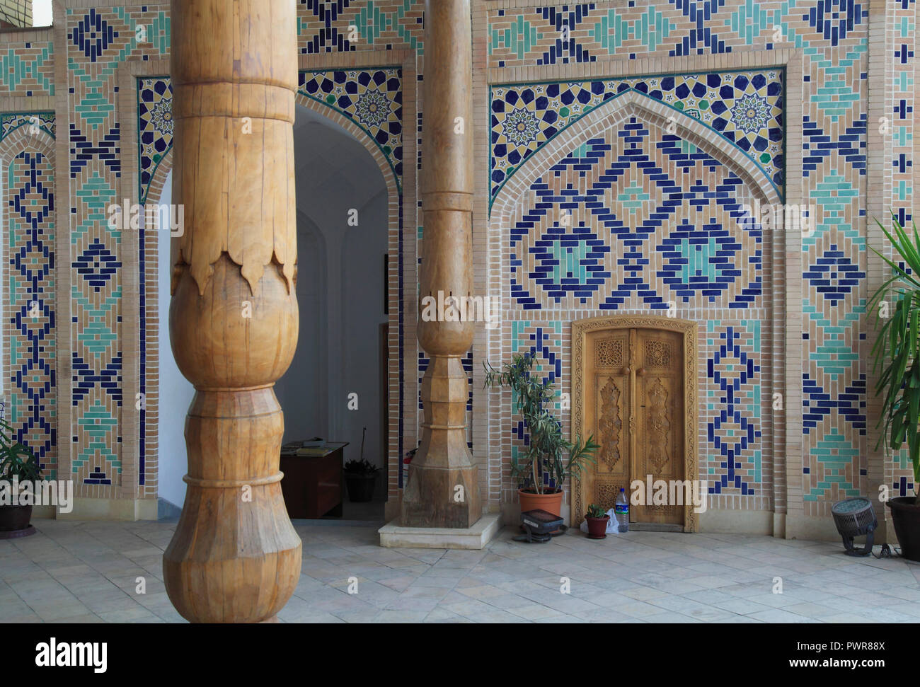 Uzbekistan, Samarkand, Hazrat Khizr Mosque, interior Stock Photo - Alamy