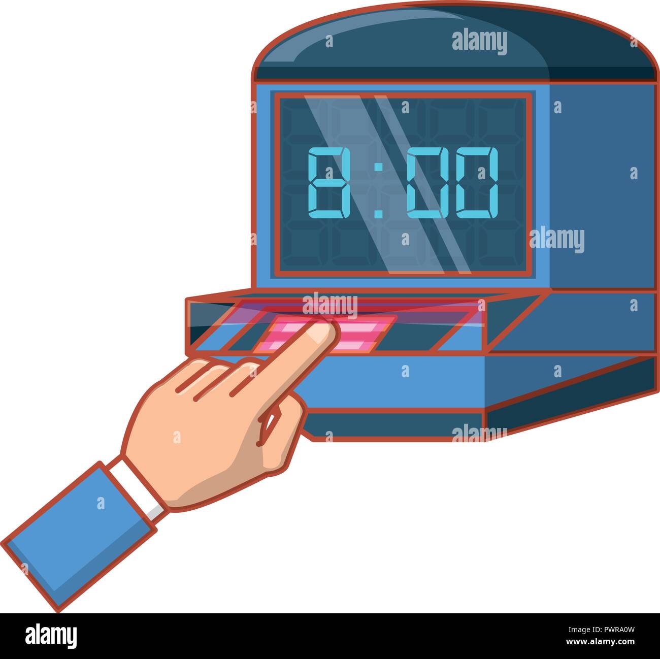 hand with fingerprint reader isolated icon vector illustration design ...