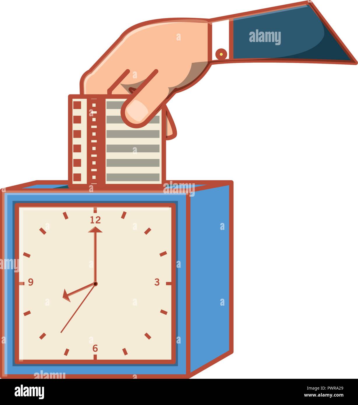 Time recorder check Stock Vector Images - Alamy