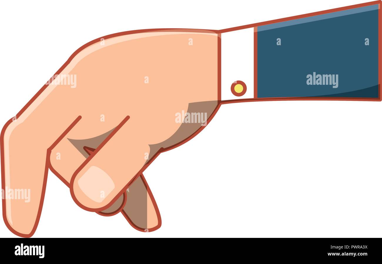 hand pointing with index finger down vector illustration design Stock ...