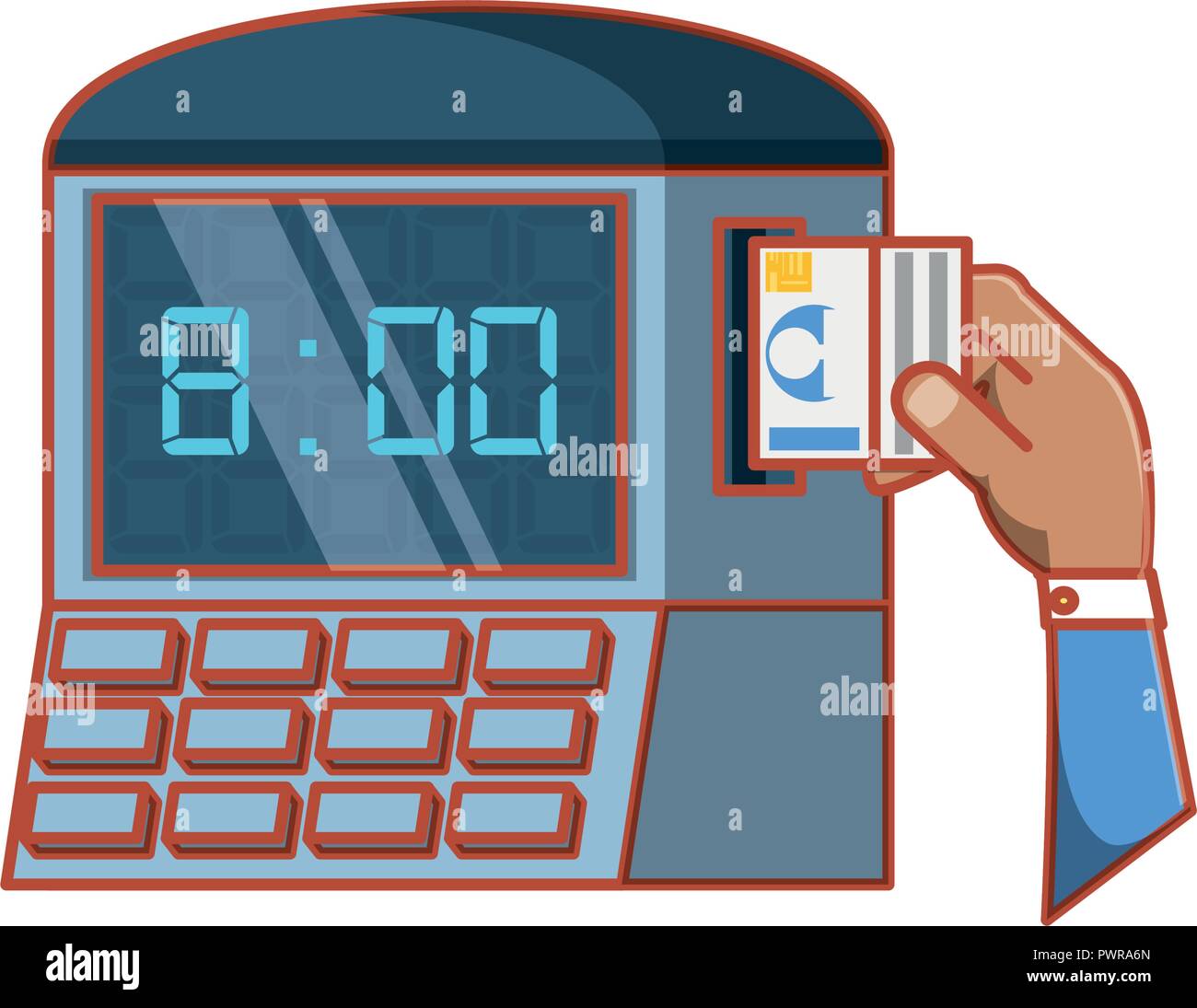 hand with time control machine digital vector illustration design Stock ...