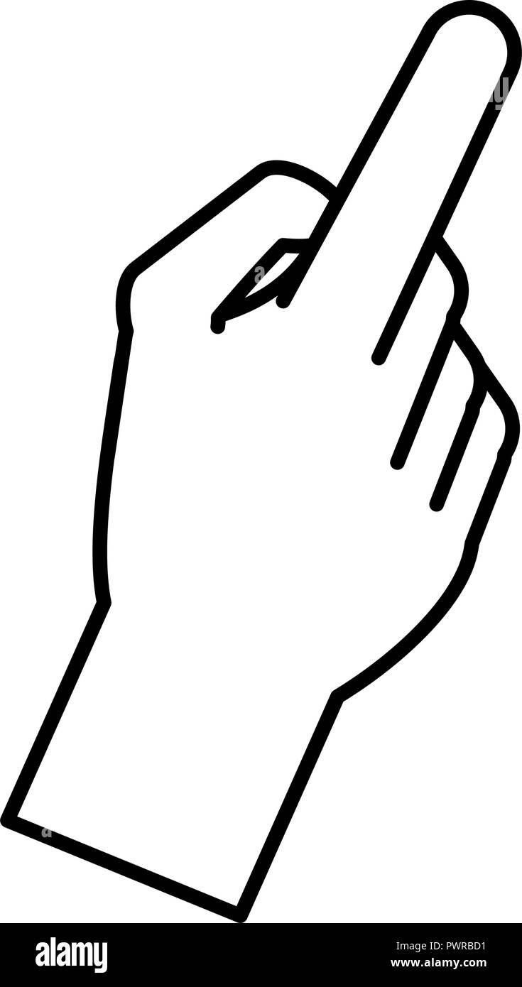 hand pointing with index finger up vector illustration design Stock ...