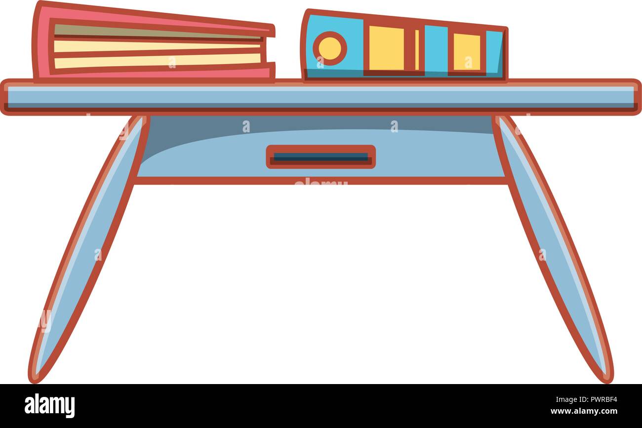 wooden table with text books vector illustration design Stock Vector ...