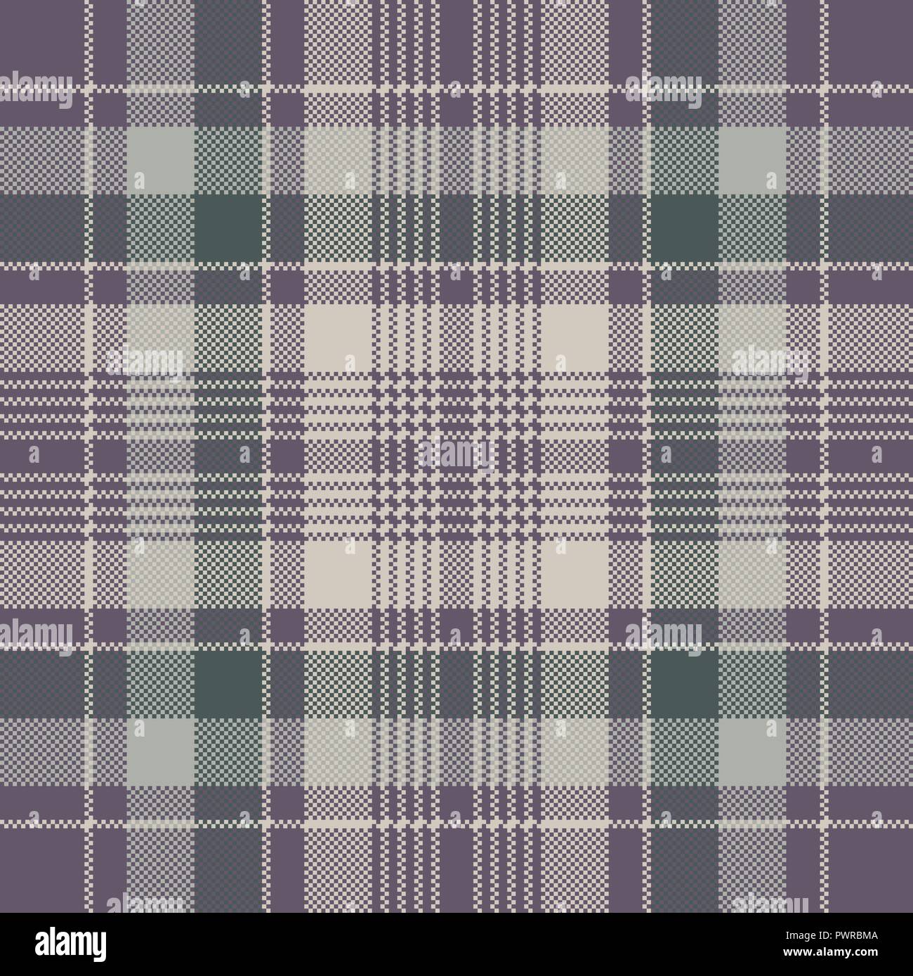 Check plaid pixel fabric texture seamless pattern. Vector illustration ...