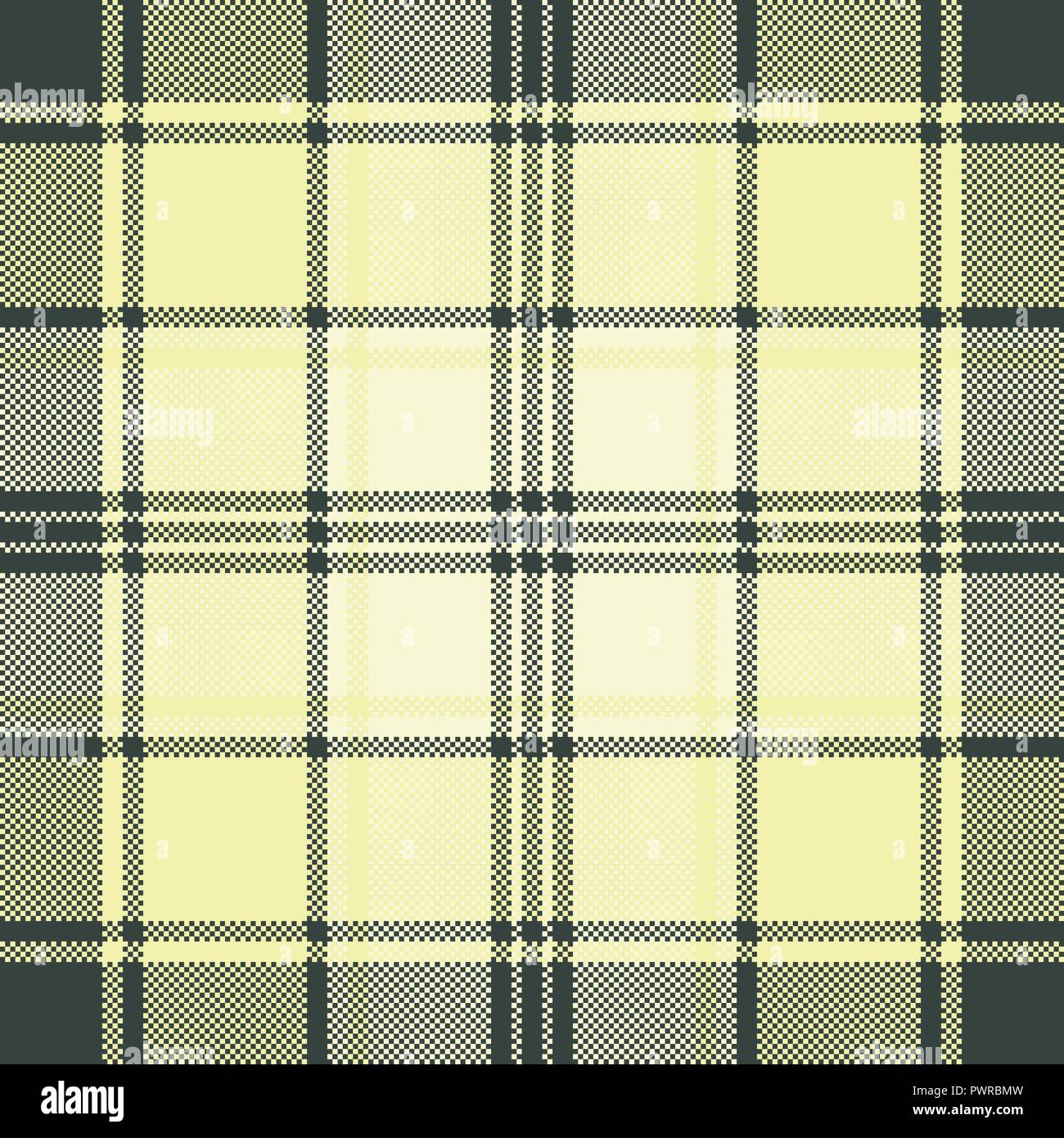 Plaid fabric texture pixel seamless pattern. Vector illustration Stock ...
